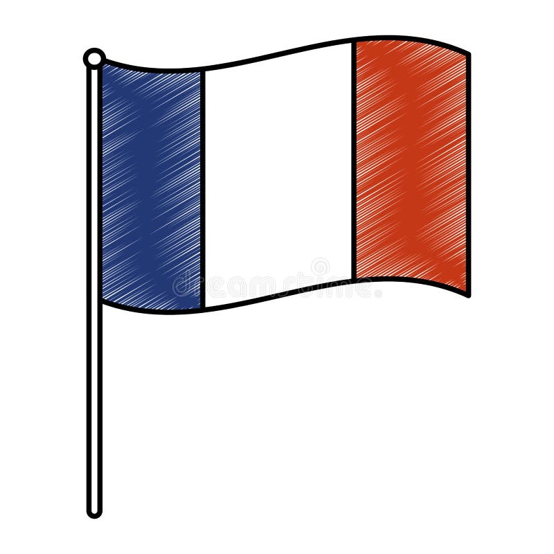 France doodle flag stock vector. Illustration of grunge - 81512802