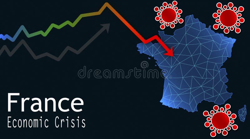 France Economic Crisis Due To Virus Stock Illustration - Illustration ...