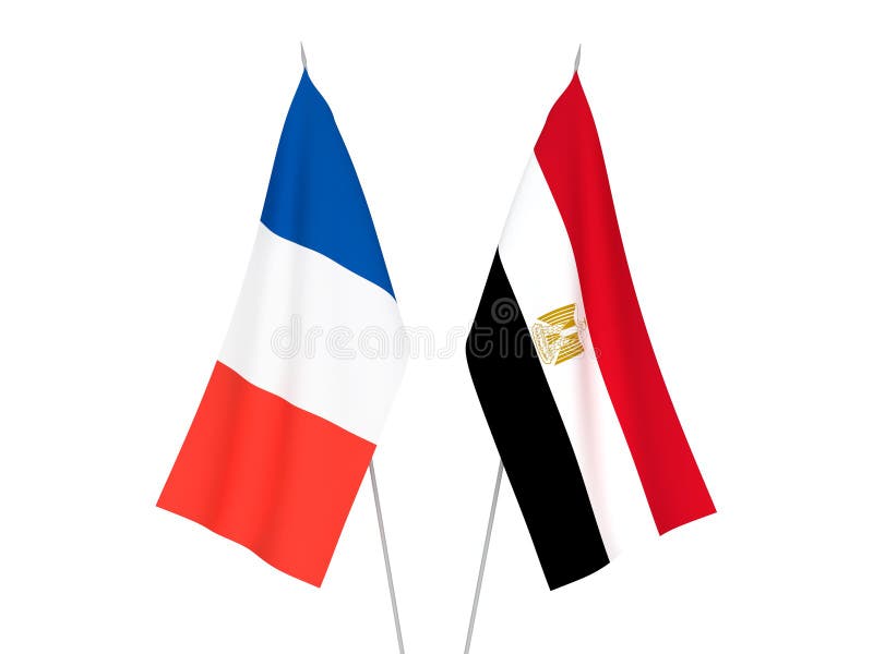 France and Egypt flags stock illustration. Illustration of emblem ...