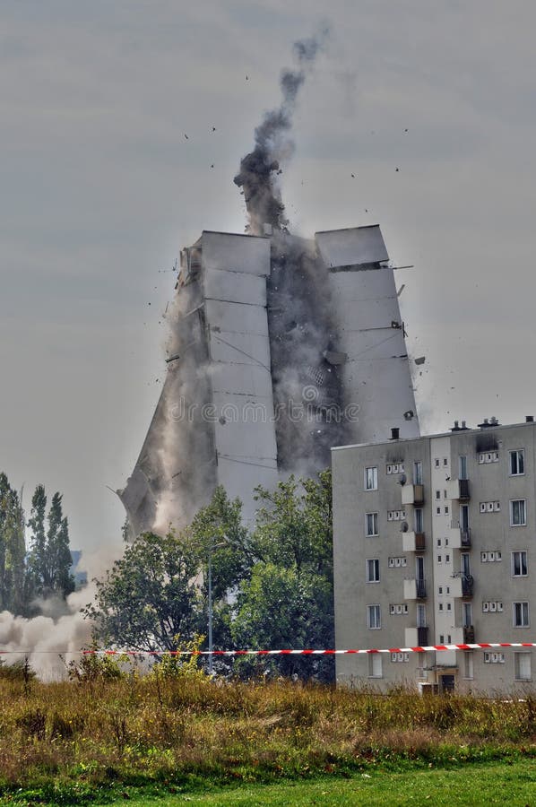 France, Explosion of an Old Building in Les Mureaux Stock Image - Image ...