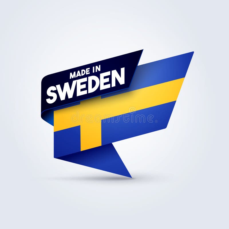 Vector Illustration Made in Sweden Flag Stock Vector - Illustration of ...