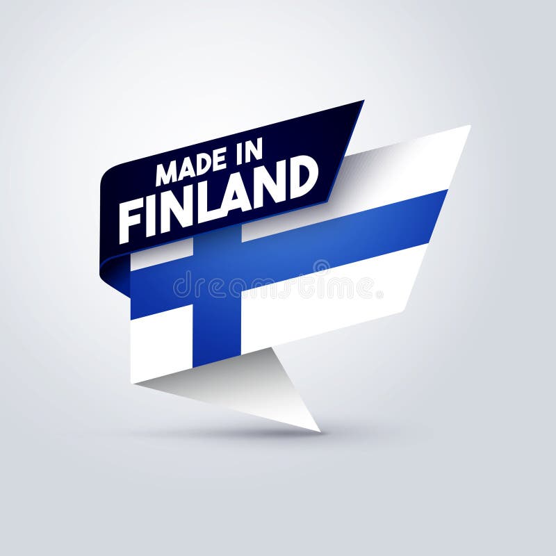 Made in Finland Pin with Finnish Flag Stock Vector - Illustration of ...