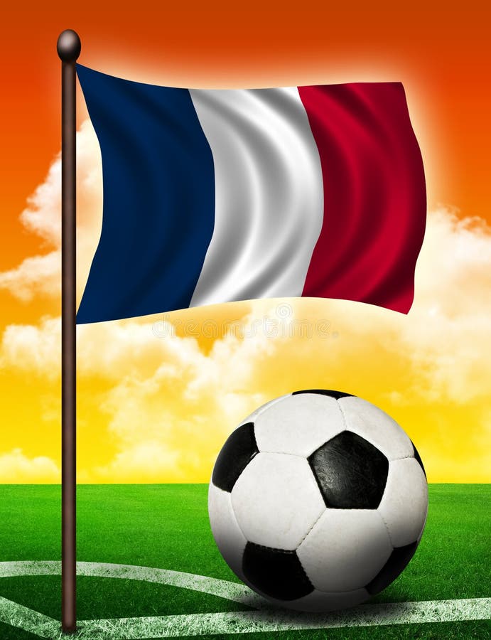France Flag with Seal FFF and Symbols Editorial Stock Image ...