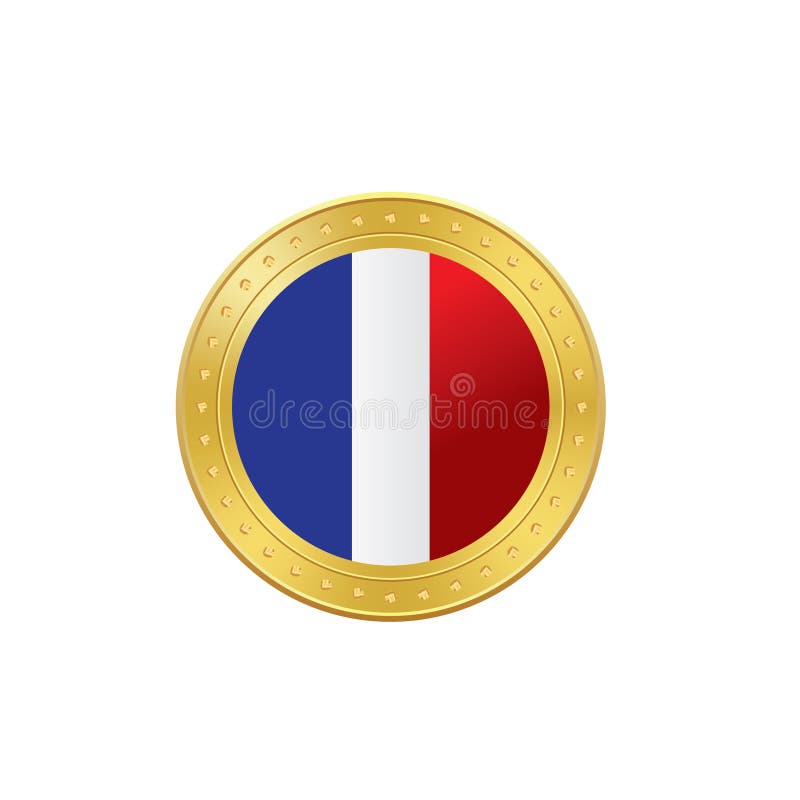 France Flag Button. Vector Illustration Decorative Design Stock Vector ...