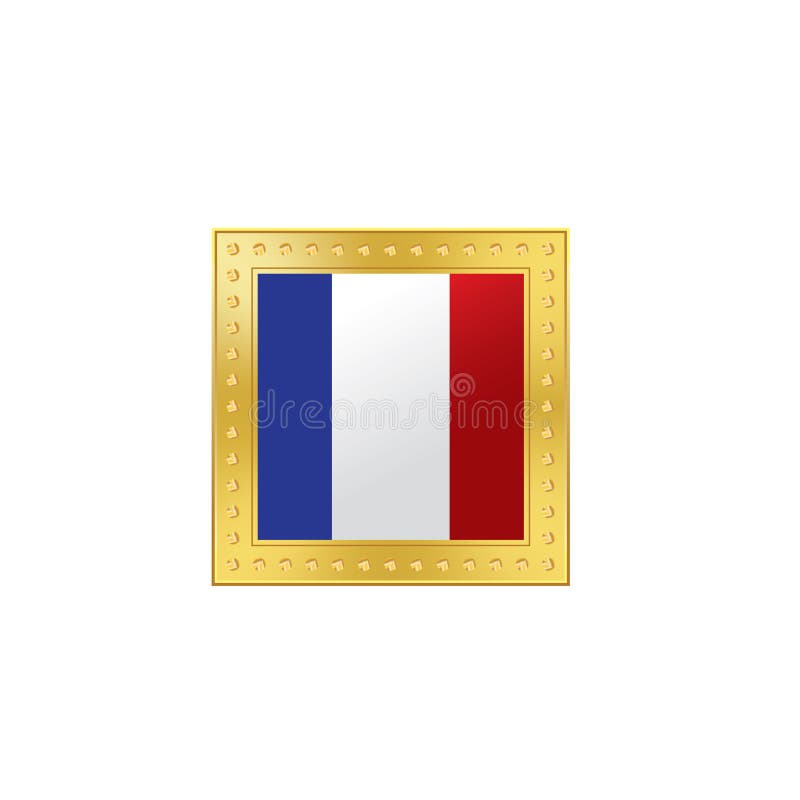 France Flag Button. Vector Illustration Decorative Design Stock Vector ...