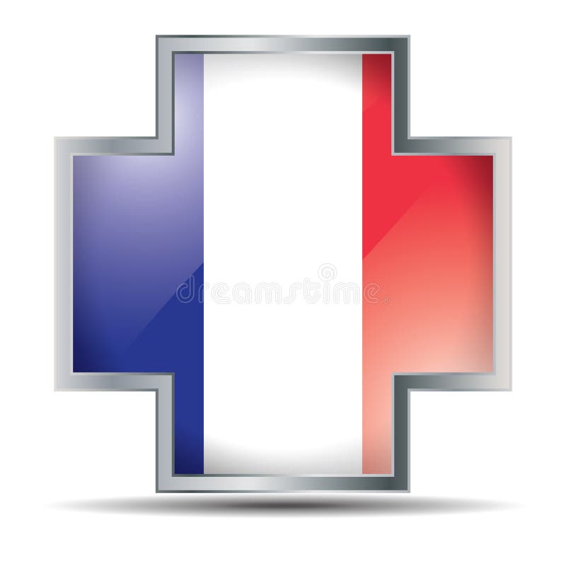 France Flag Button. Vector Illustration Decorative Design Stock Vector ...