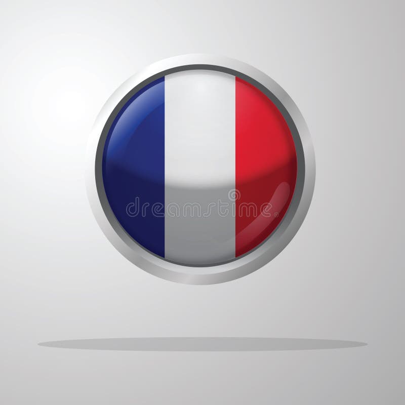France Flag Button. Vector Illustration Decorative Design Stock Vector ...