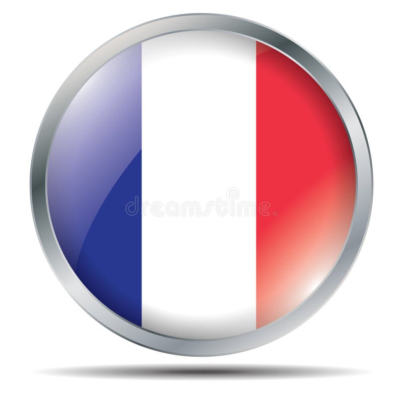 France Flag Button. Vector Illustration Decorative Design Stock Vector ...