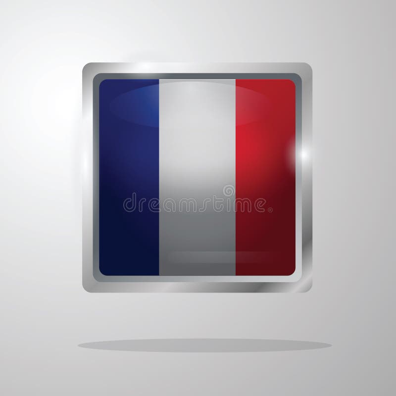France Flag Button. Vector Illustration Decorative Design Stock Vector ...