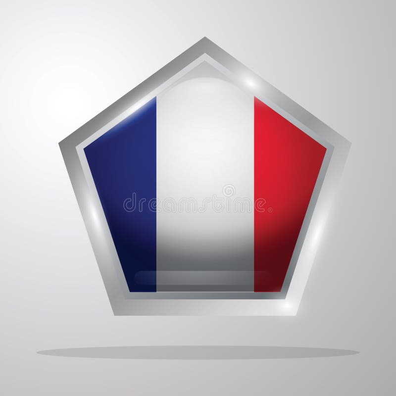 France Flag Button. Vector Illustration Decorative Design Stock Vector ...