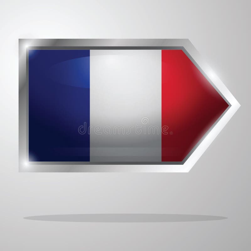 France Flag Button. Vector Illustration Decorative Design Stock Vector ...
