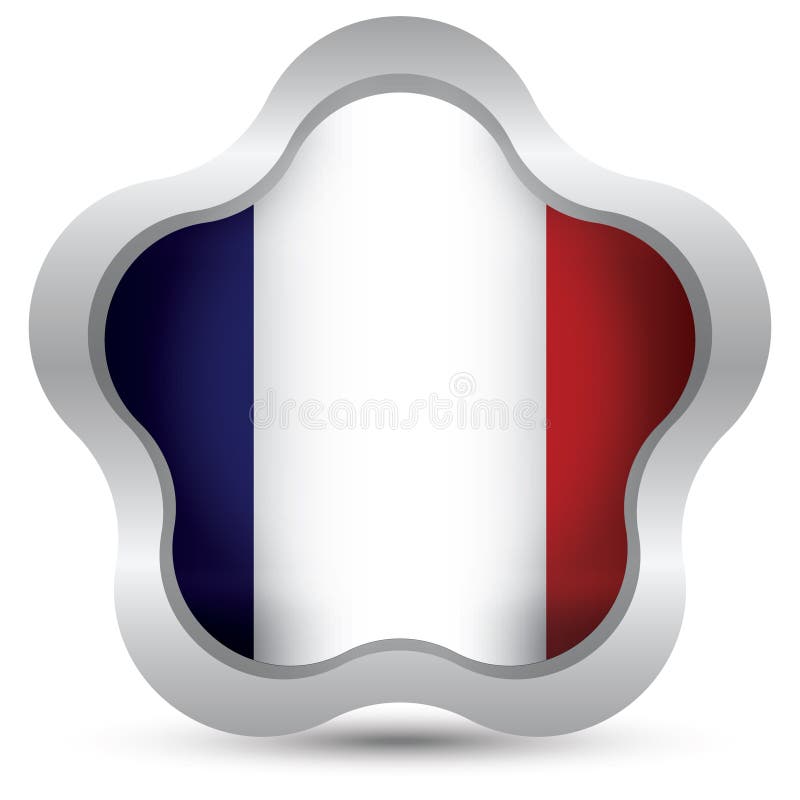 France Flag Button. Vector Illustration Decorative Design Stock Vector ...