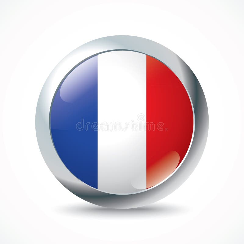 France flag button stock vector. Illustration of republic - 125165355