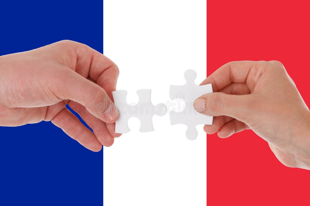 France Flag, Intergration of a Multicultural Group of Young People ...