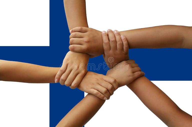 France Flag, Intergration of a Multicultural Group of Young People ...