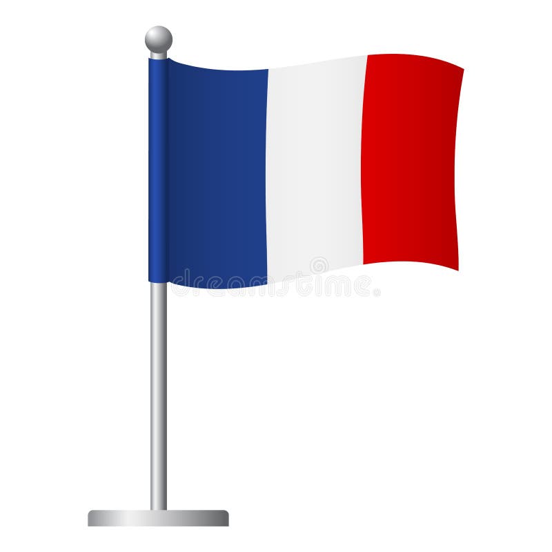 France flag on pole icon stock illustration. Illustration of france ... France flag on pole icon stock illustration. Illustration of france ...