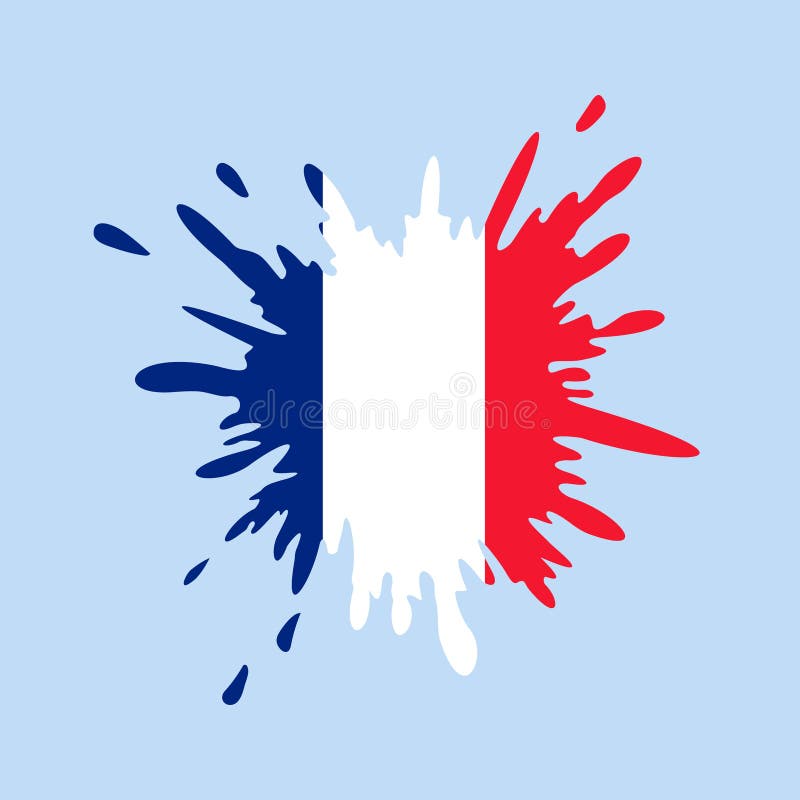France Flag Splash Design Vector Illustration Stock Vector ...