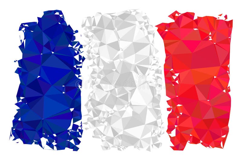 France Flag Triangle Filled Icon Stock Vector - Illustration of ...
