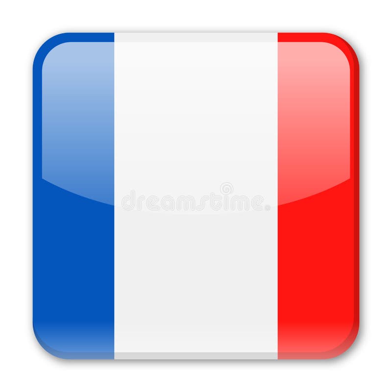 France Flag Vector Square Icon Stock Illustration - Illustration of ...