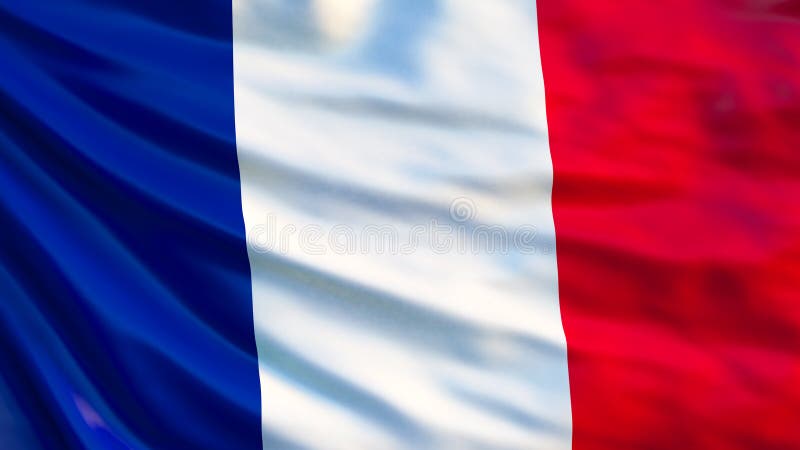 France Flag. Waving Flag of France 3d Illustration Stock Illustration ...