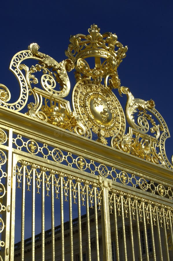 France, Gate of Versailles Palace Stock Photo - Image of landmark ...