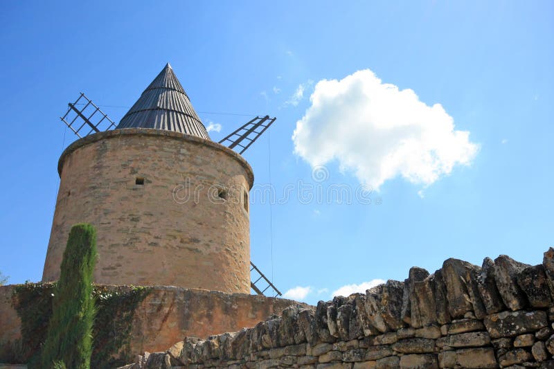 France - Goult stock photo. Image of windmill, luberon - 43798672