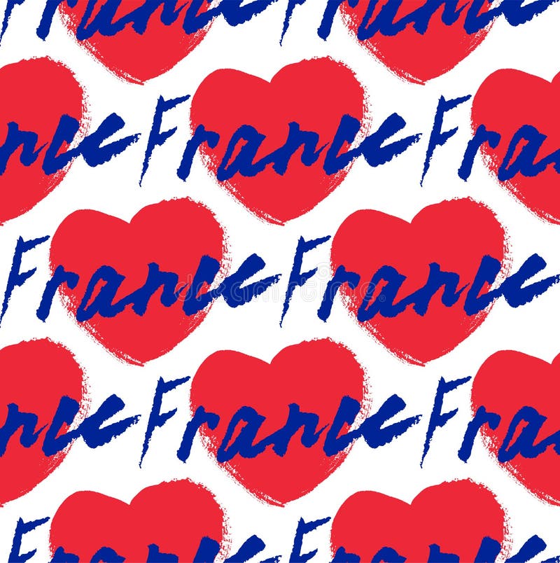 France, Hand Lettering . Modern Calligraphy Pen and Ink. Stock ...