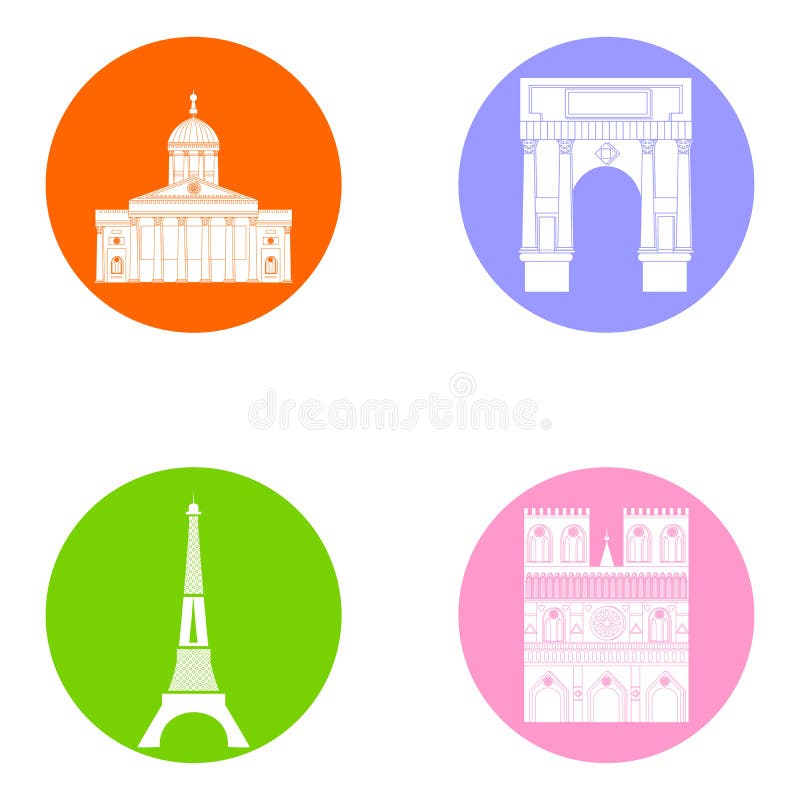 France icons set stock vector. Illustration of icons - 96155094