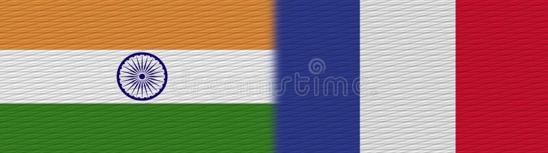 France and India Fabric Texture Flag â€“ 3D Illustrations Stock ...