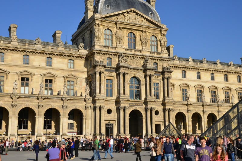 France, Louvre Palace in Paris Editorial Stock Image - Image of tourism ...