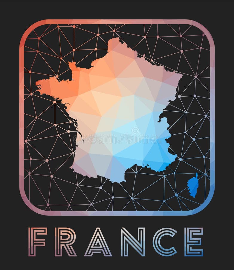 France map design. stock vector. Illustration of polygon - 177301559