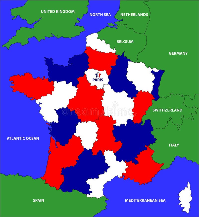 France Map stock illustration. Illustration of simple - 62400127