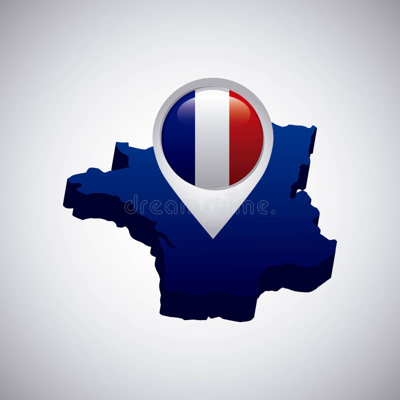 France map geography icon stock illustration. Illustration of education ...