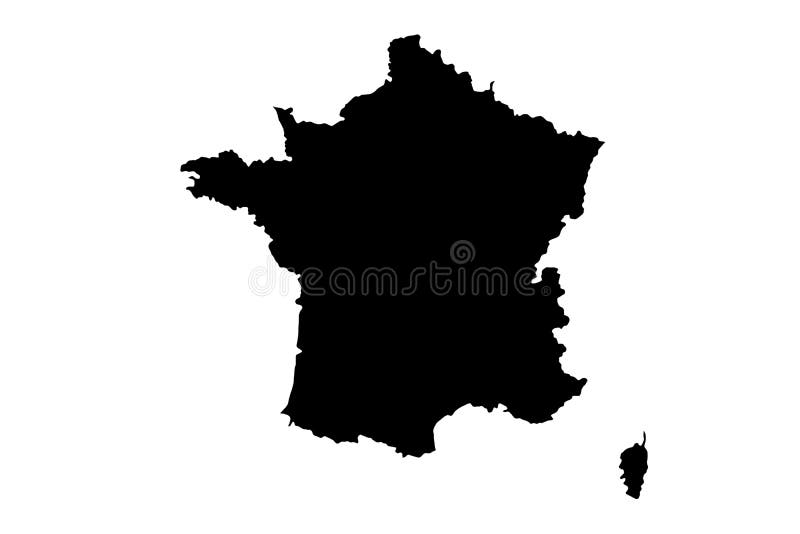 France Map with Gray Tone on Png or Transparent Background,illustration ...