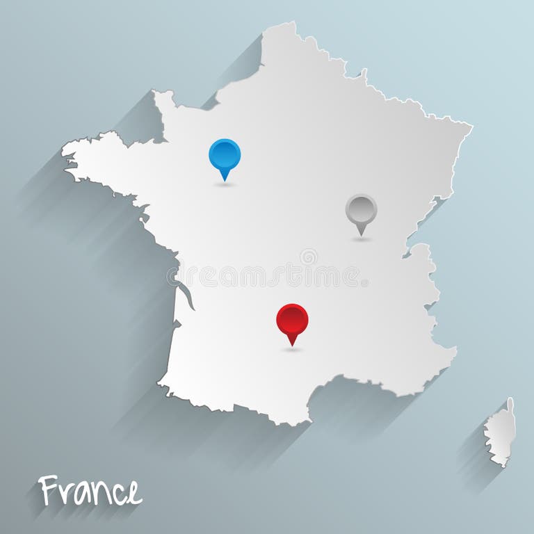 France Map Paper Vector Design 3d Stock Illustration - Illustration of ...
