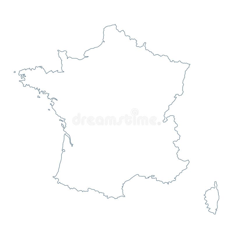 France Map - Vector Contour Illustration Stock Illustration ...