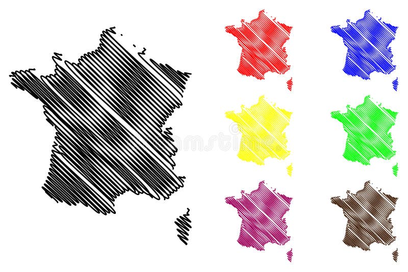 France map vector stock vector. Illustration of drawing - 97305278