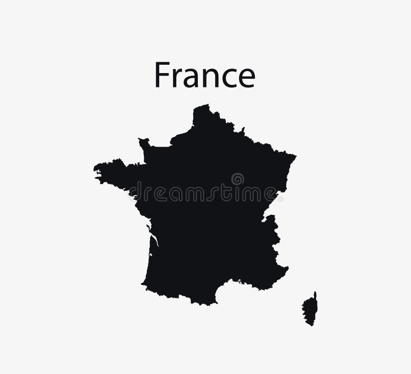 France Map on White Background. Vector Illustration Stock Illustration ...