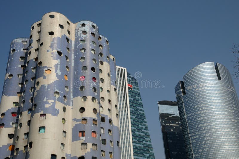 France, Modern Building in the Pablo Picasso District of Nanterre ...