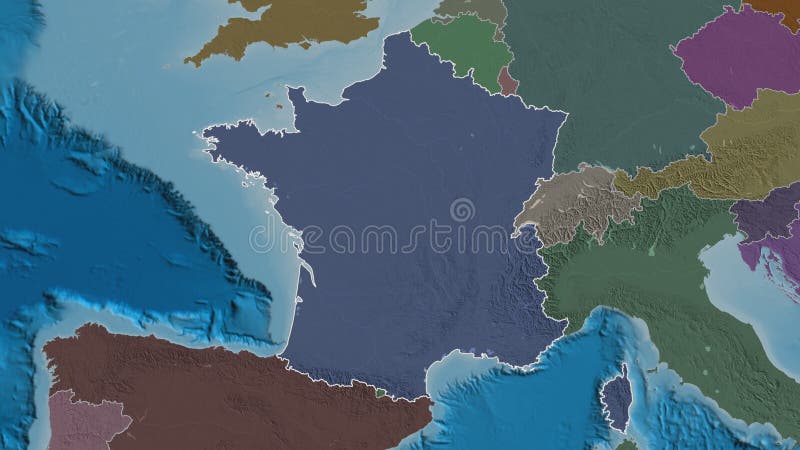 France - Overview. Administrative Stock Illustration - Illustration of ...