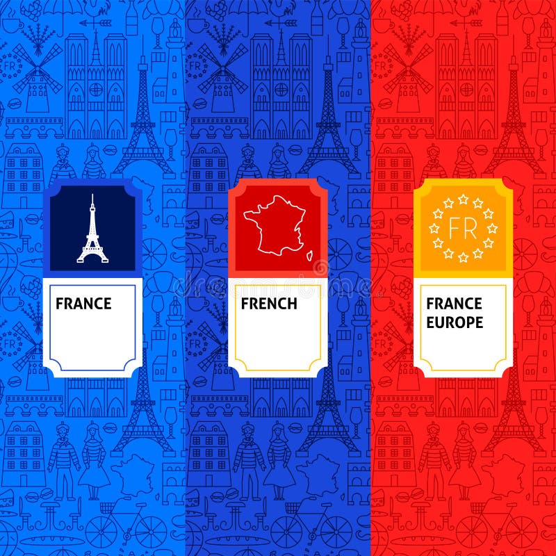 France Package Labels stock vector. Illustration of landmark - 249263820