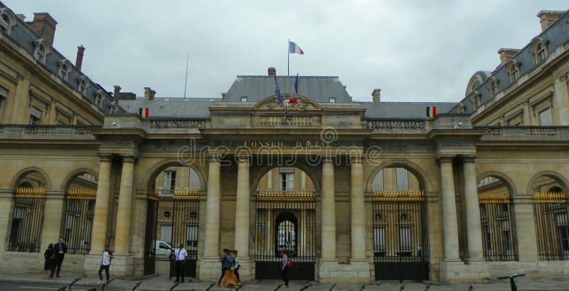 France, Paris, Council of State, the Main Gate of the Building ...