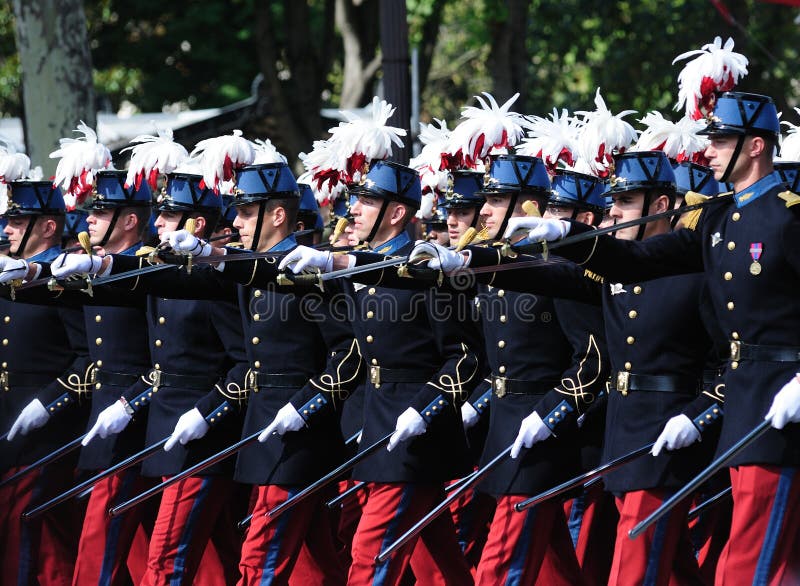 Parade Commander Standing Smartly with the Guard-of-honor Contingents ...
