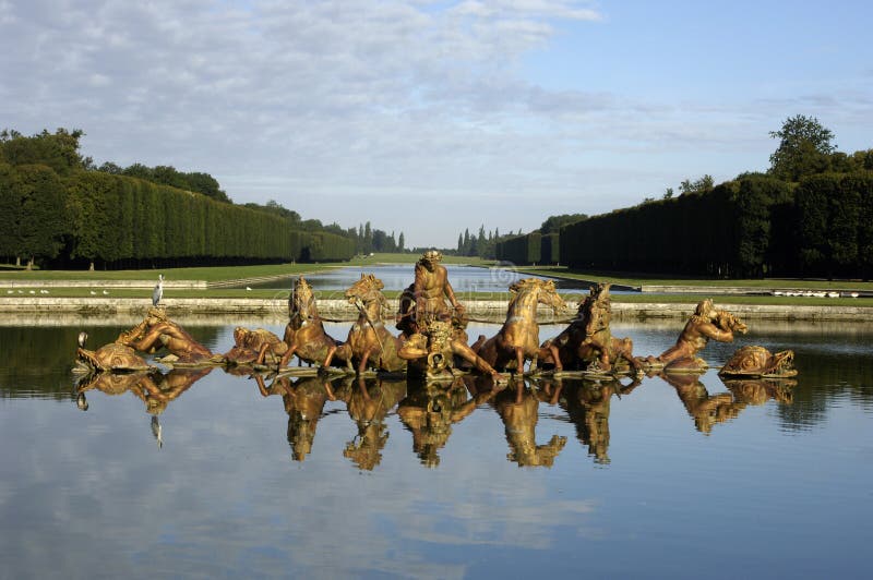 Apollo Fountain Versailles Palace Paris Stock Image - Image of prince ...
