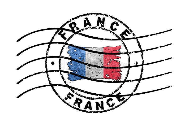 France Passport Stamp Flag Travel Document Stock Illustration ...