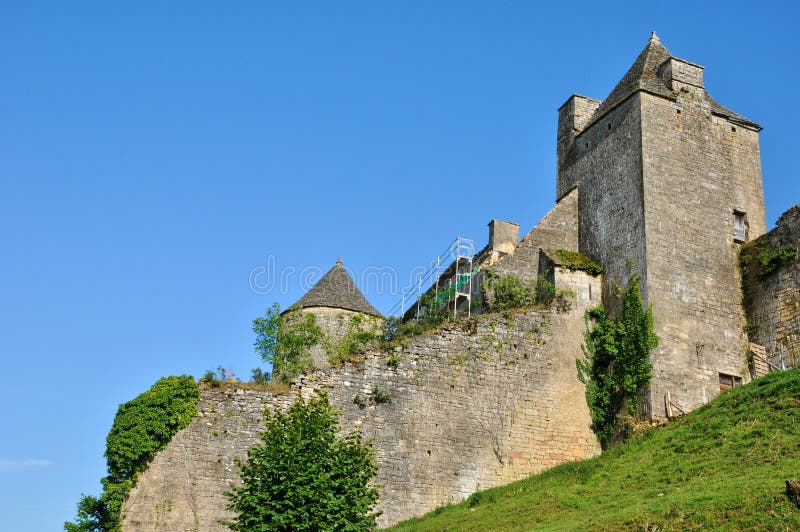 France, Picturesque Castle of Salignac Stock Image - Image of perigord ...