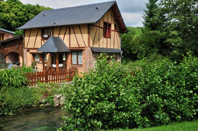 France, Picturesque Village of Ry Stock Image - Image of village ...