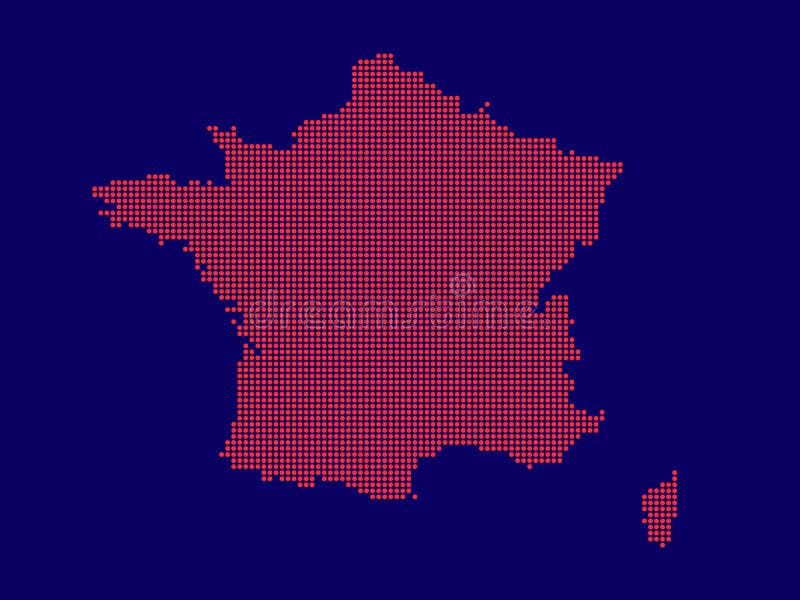 A Map of France, Pixel stock vector. Illustration of modern - 135084365
