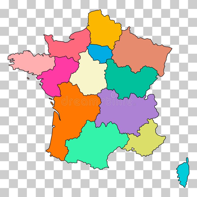 France Regions Map Symbol Shape, Travel Web Flat Concept Icon Symbol ...