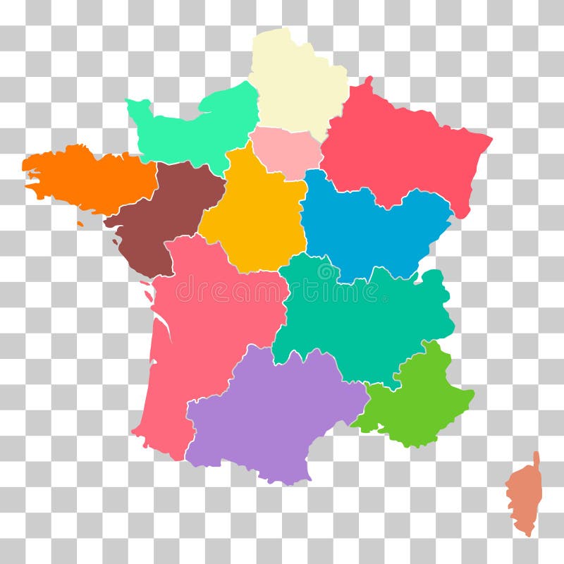 France Regions Map Symbol Shape, Travel Web Flat Concept Icon Symbol ...